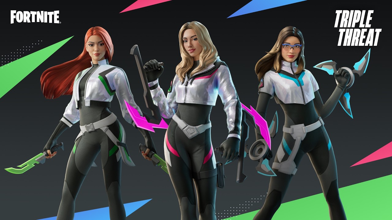 FORTNITE TRIPLE THREAT BUNDLE EARLY ACCESS (Sommerset, Reddysh, & Moxie Skins)