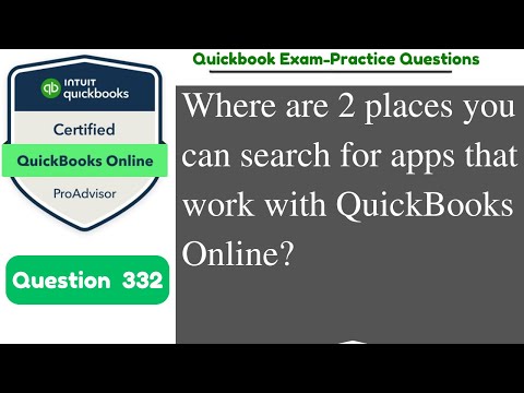 Where are 2 places you can search for apps that work with QuickBooks Online?