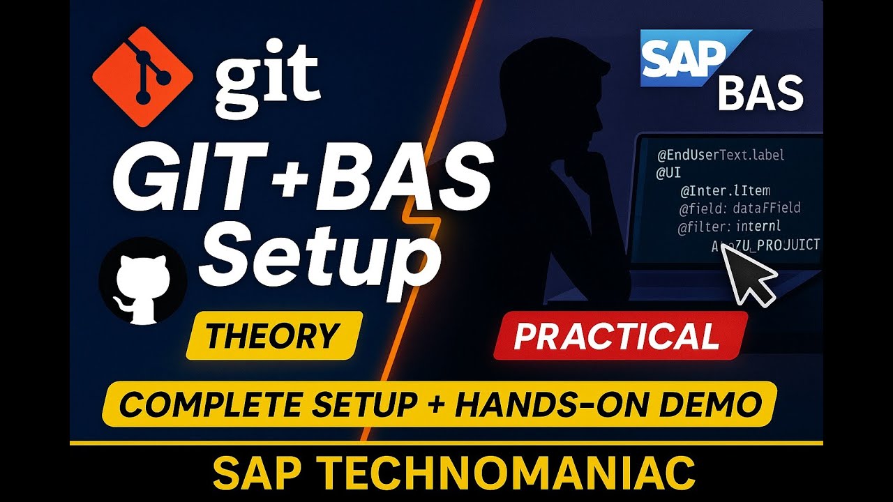 GIT in SAP BAS Explained ⚡ Complete Setup with GitHub | Theory + Hands-On Demo 9.1