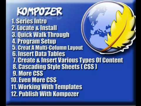 Intro to Kompozer WYSIWYG HTML Editor