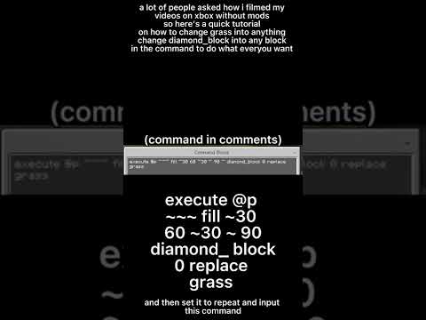 How To Change Minecraft Floor Block To Any Block For  Videos Like Camman18 On Xbox Bedrock Minecraft