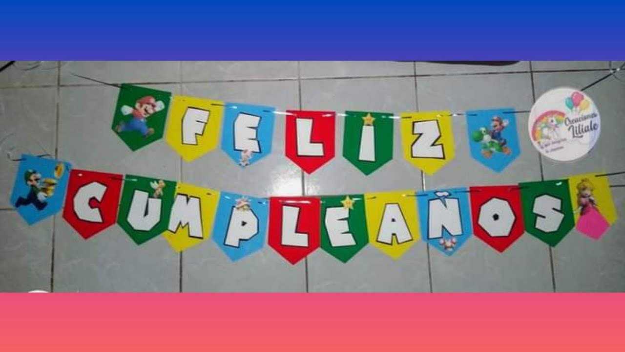 Como hacer un banderín de feliz cumpleaños