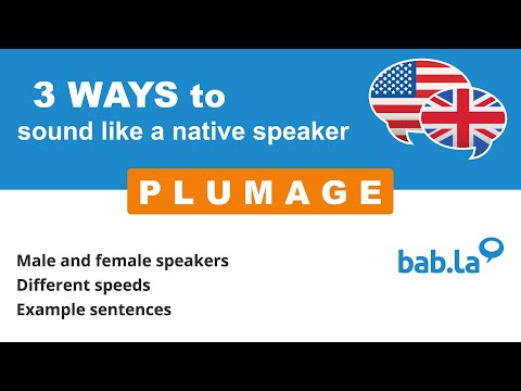 PLUMAGE pronunciation | Improve your language with bab.la