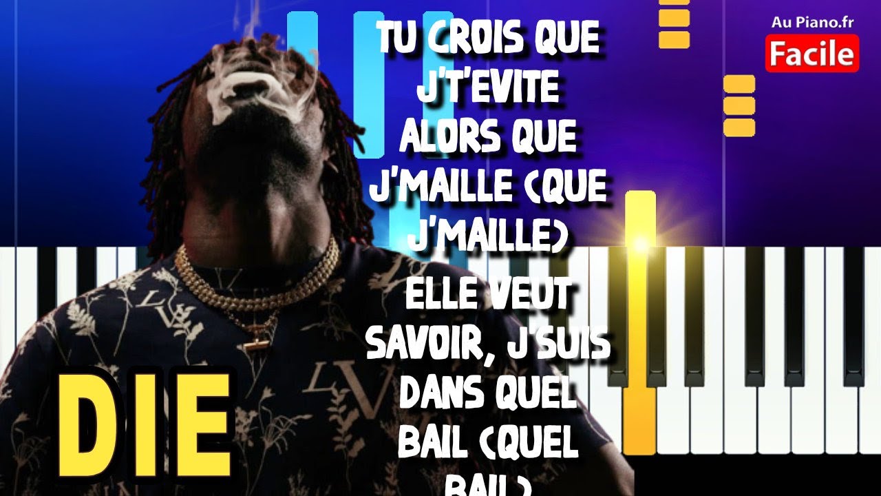 Gazo Die - Instrumental Piano Cover Tutorial Rap Paroles - Au Piano.Fr