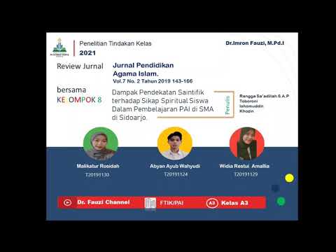 REVIEW JURNAL~DAMPAK PENDEKATAN SAINTIFIK TERHADAP SIKAP SPIRITUAL SISWA... Kls A3 Kel 8