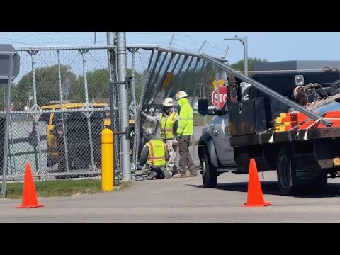 'Intentionally breached': Person arrested after car crashed through gate onto Buffalo airport runway