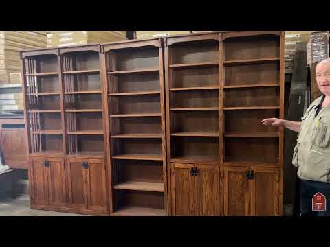 Mission Craftsman Bookcases & Wall Units Open Stock 150 Sizes Solid Oak MADE IN THE USA FLOOR SALE