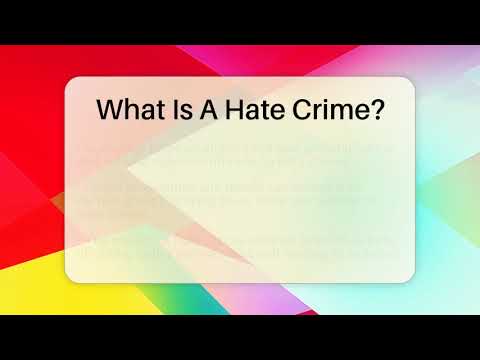 What Is A Hate Crime? - The Sociology Workshop