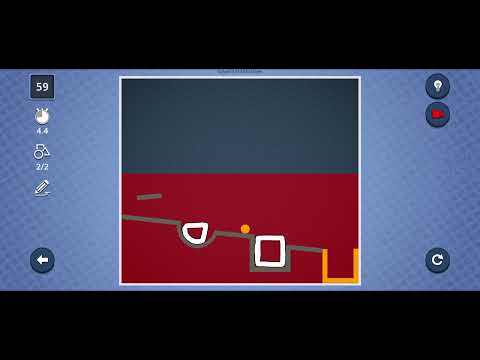 Brain It On! Level #59 | Place the ball in the orange box