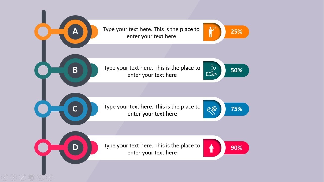 4 Step Infographic Concept slide for PowerPoint - Free PPT
