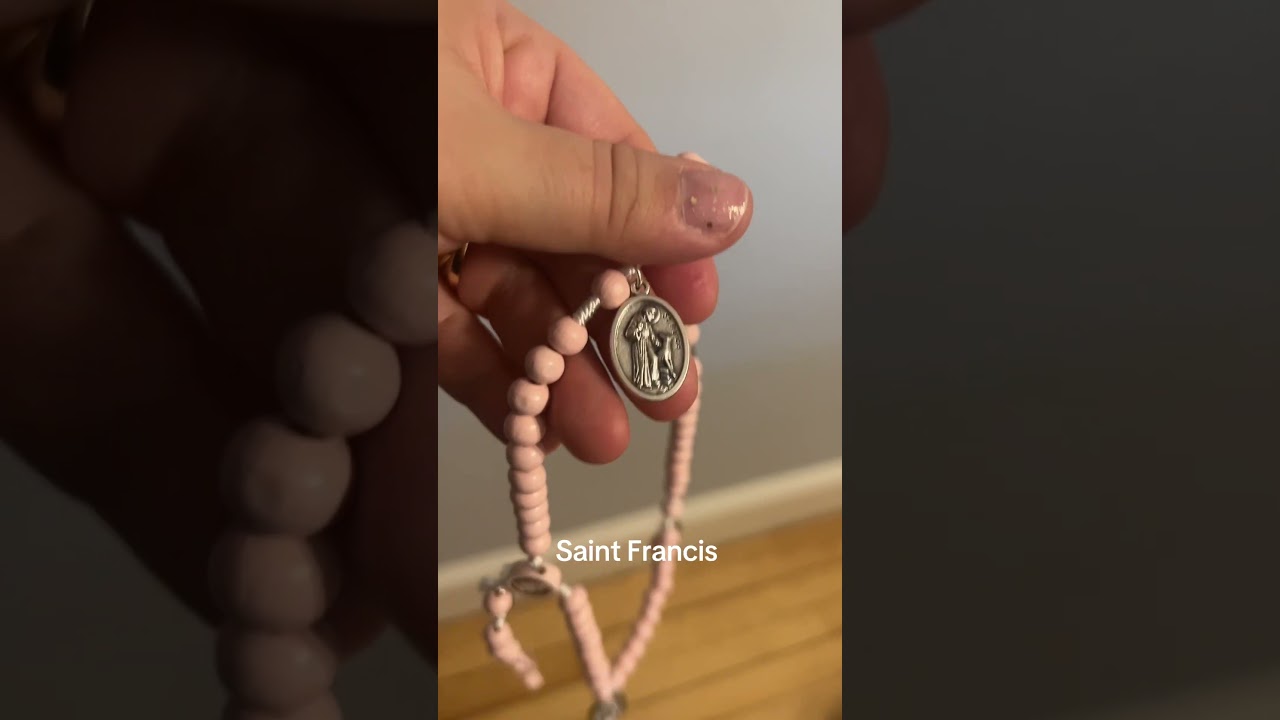 My favorite rosary I made #rosary #catholic #jesus #medals