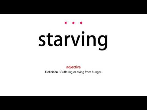 How to pronounce starving - Vocab Today