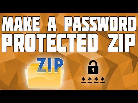 Make a Password Protected .Zip File! How to Make a .Zip File with a Password!