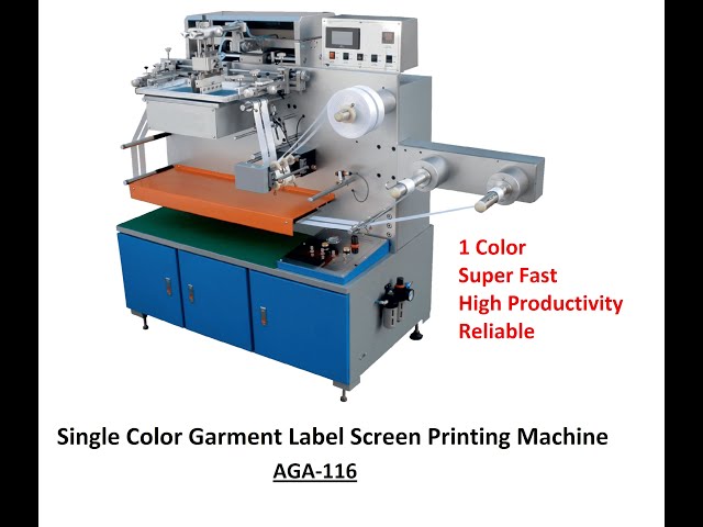 Garment Label Screen Printing Machine - Automatic Garment Label Screen ...