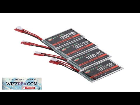 4 PCS XF POWER 3.7V 1200mAh 25C 1S LiPo Battery JST Plug Review