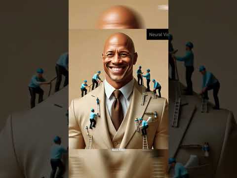 😱Rock & CR7 #ai #miniature #dwaynejohnson #therock #cristianoronaldo #aiart #shorts #viralvideo #yt