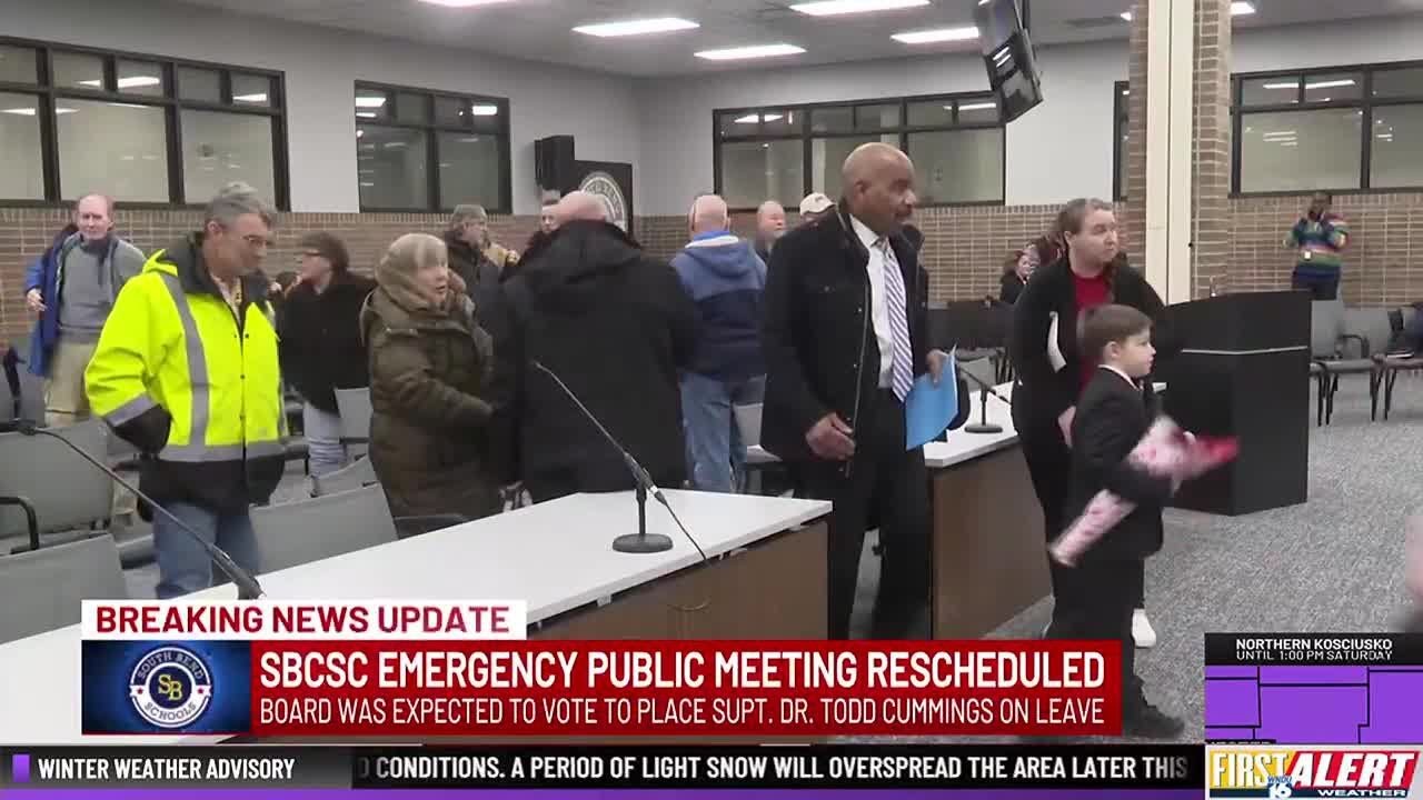 Emergency meeting on South Bend schools superintendent unexpectedly rescheduled