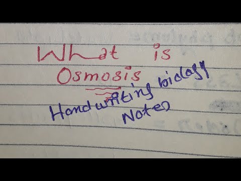 What is osmosis | how to define osmosis | handwriting notes of biology by Videos Home #videoshome