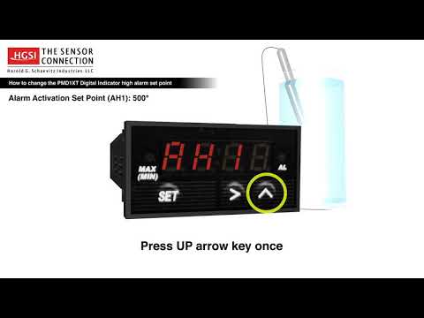 How to change the PMD1XT series gauge High Temperature Alarm Set-Point value