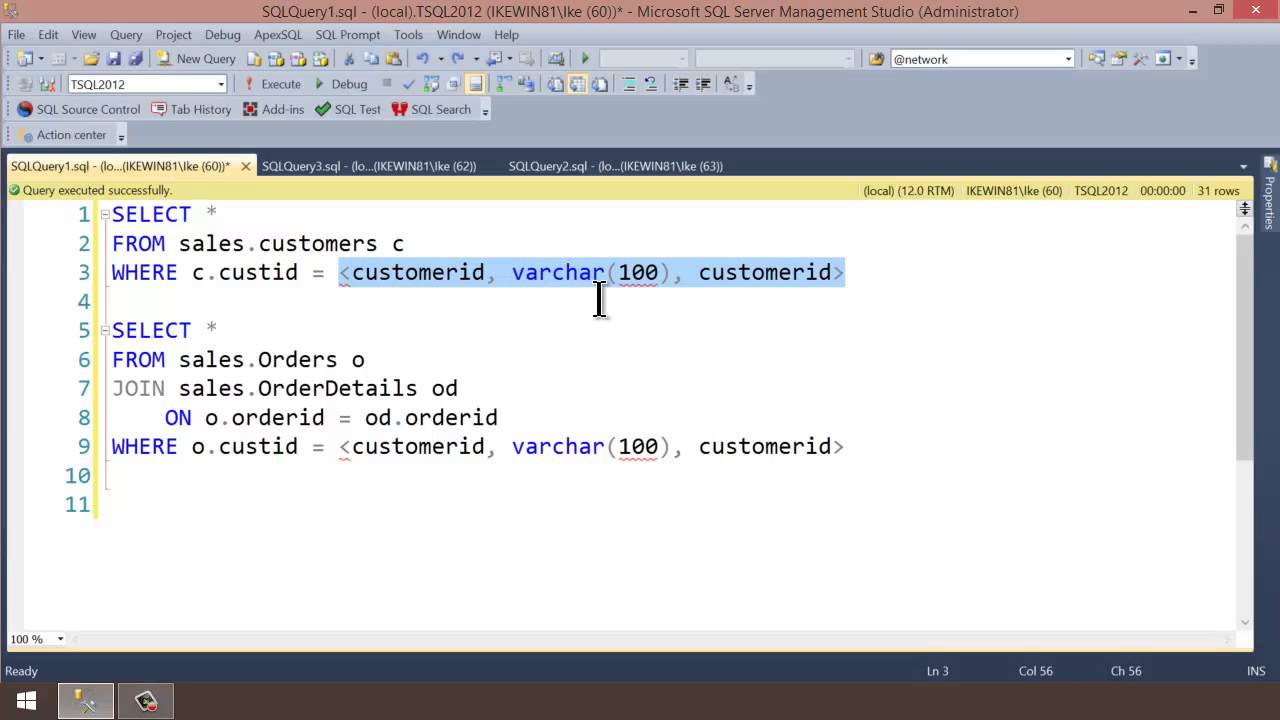SQL Server Tip: Templates and Parameters
