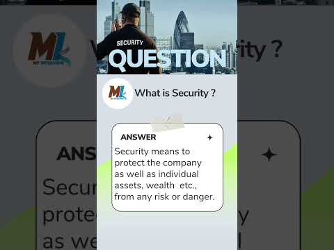 What is Security ? | Security Guard jobs interview question & answer | #security #psbd #dps