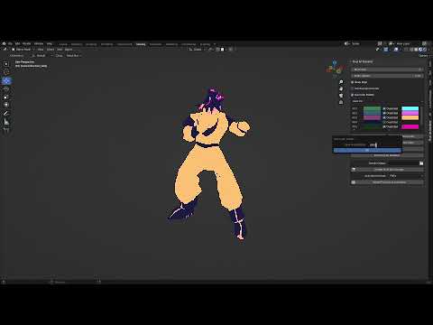 Color Palette of Pixel Art Renderer for Blender