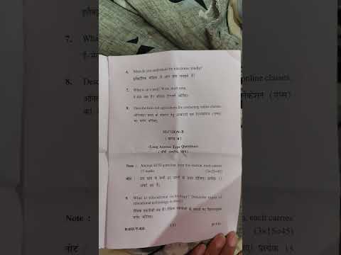B. ed 2sem educational technology and ICT 2024 paper #kumaununiversity #exam #pyq #B.ED #motivation