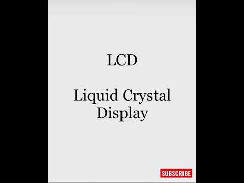 Full Form of LCD #shorts