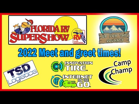 Tampa RV show schedule / Tire Minder/ TSD Logistics / Camp Champ
