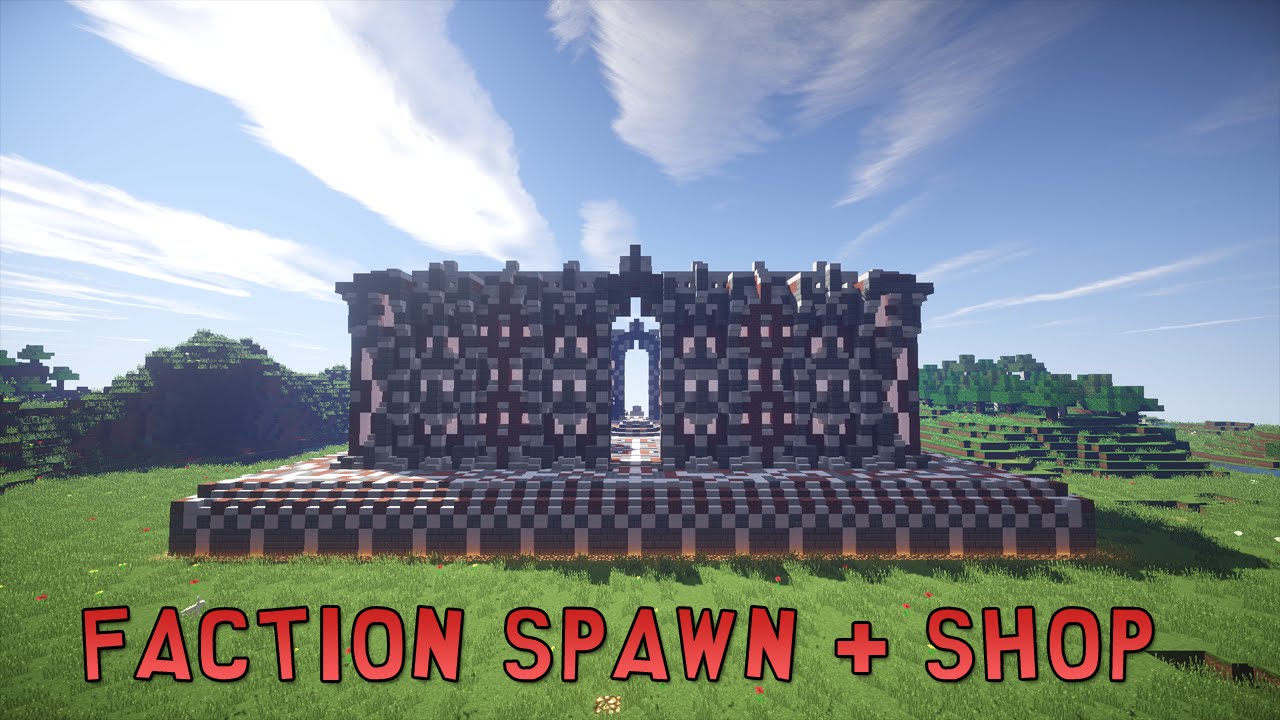 Minecraft - Small Faction Spawn + Shop - Brick/Quartz Themed [1.7 - 1.12] [Free Download]