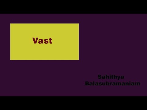 Vast | Word Power | Learn English | Sahithya Balasubramaniam