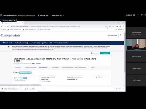 Clinical Trials Information System Demonstration for CTIS stakeholders – part 2