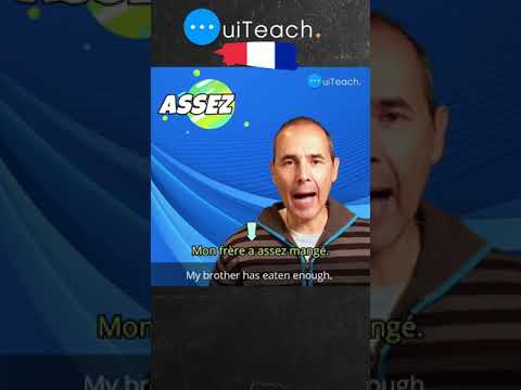#Shorts | Learn French : I teach you the French word "ASSEZ"
