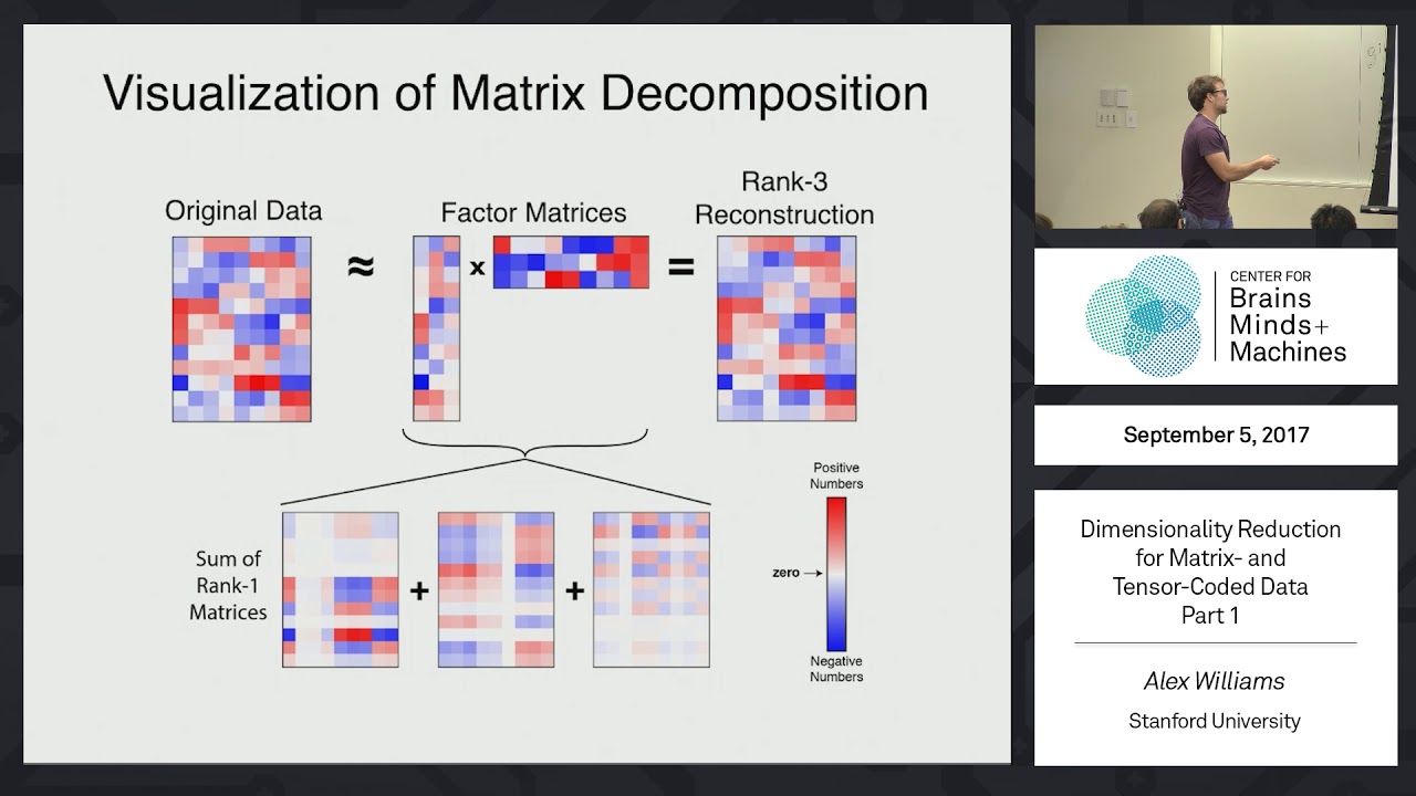 Dimensionality Reduction for Matrix- and Tensor-Coded Data [Part 1]
