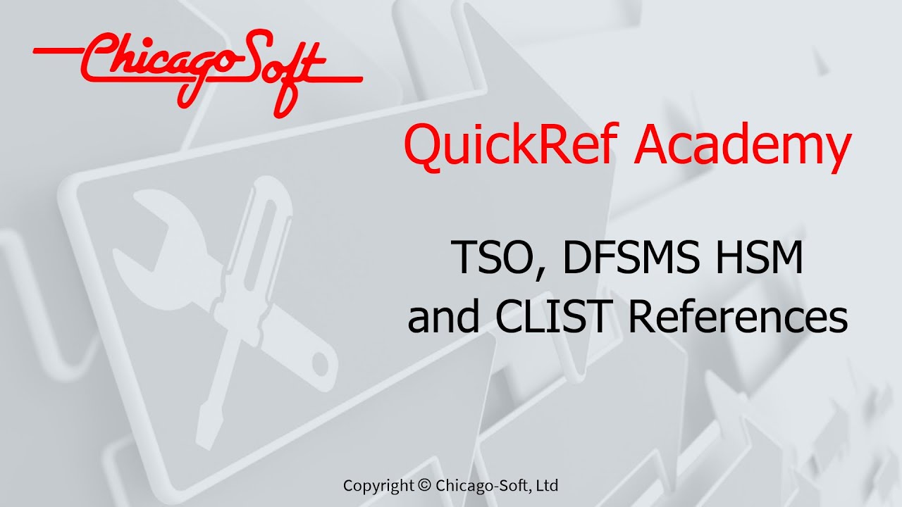 QuickRef Academy - TSO, DFSMS HSM, and CLIST references