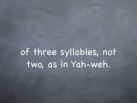 THE CORRECT PRONUNCIATION OF THE HEBREW TETRAGRAMMATON YHWH
