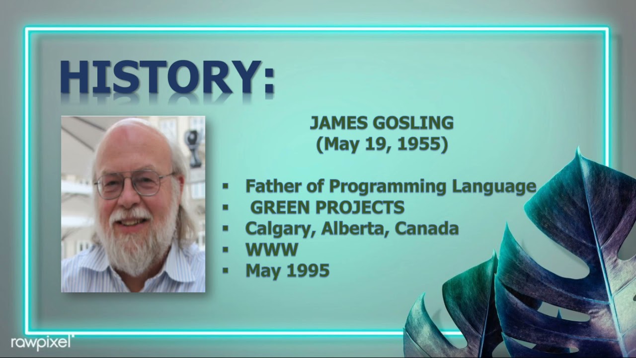 History | PROGRAMMING JAVA | Demonstrating Knowledge of JAVA Technology and Java Programming