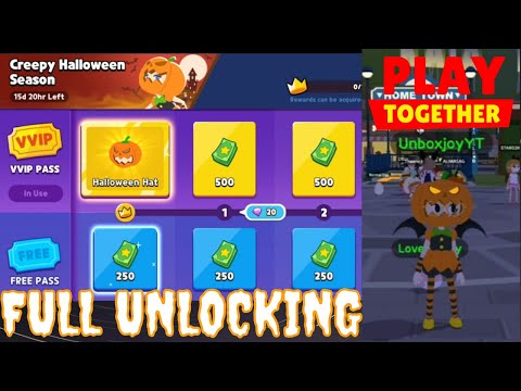 Creepy Halloween Season Pass In Play Together Game || Play together app safe game || Unbox Joy