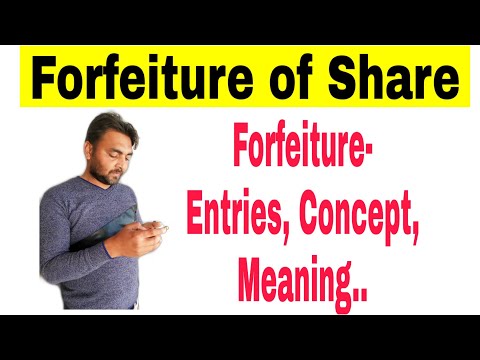 Forfeiture Share ।अंशो को जब्त करना in Hindi / English by Manoj Gupta