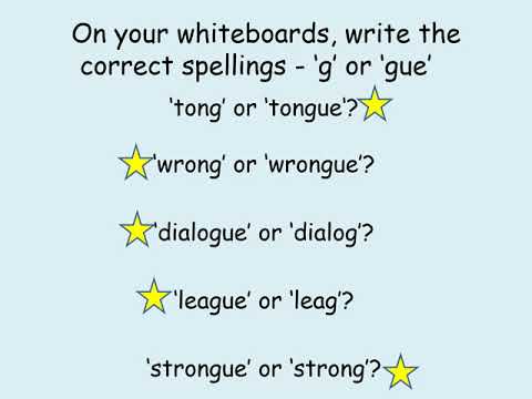 'gue’ sounding ‘g’, que sounding k, ch, sounding k
