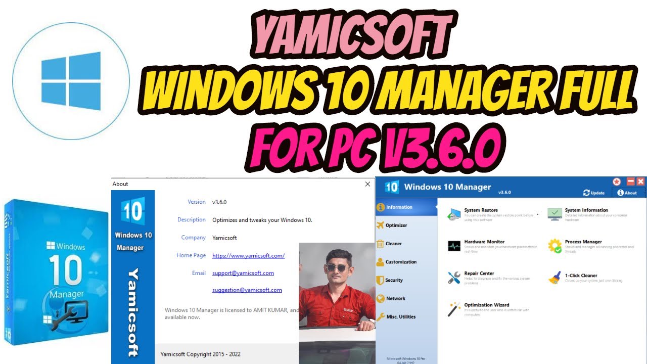 Yamicsoft Windows 10 Manager Full For PC v3.6.0