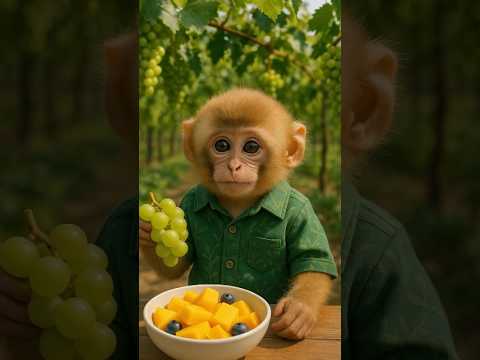 Monkey’s Grape Snack & Hilarious Laugh! 🍇😂