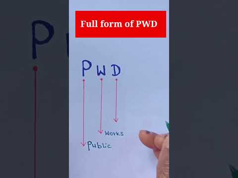 Full form of PWD.#shorts #learning