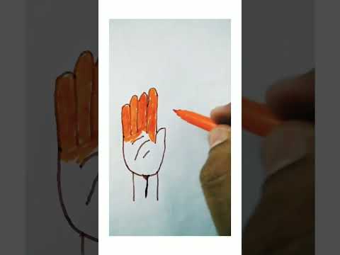 Congress Party Symbol Drawing#shorts