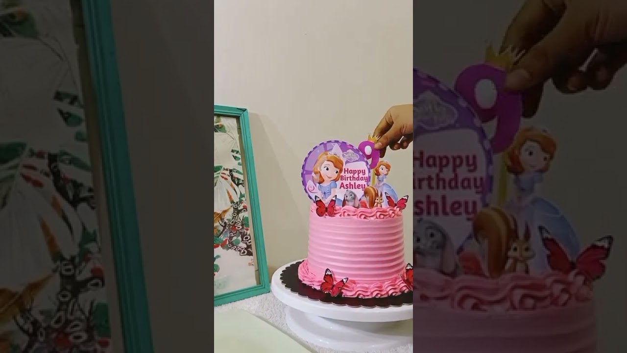 Sofia the first 1 tier cake chocomoist