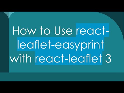 How to Use react-leaflet-easyprint with react-leaflet 3