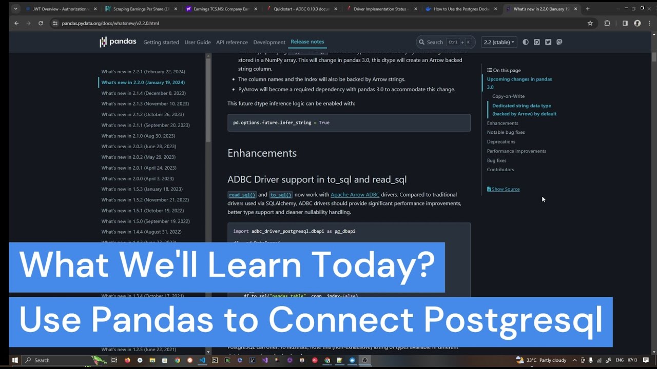 Use Pandas to directly read/write to/from Postgres DB using ADBC Driver (Apache Arrow)