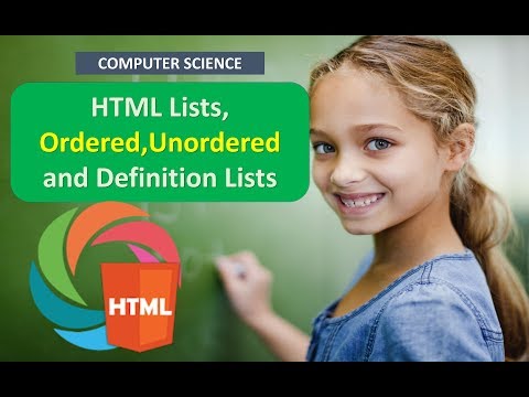 HTML Lists,Ordered,Unordered and Definition Lists