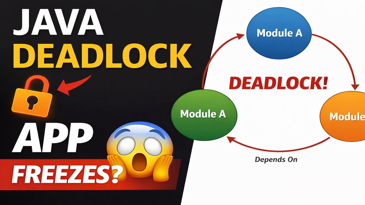 Deadlocks in Java Explained 🔒 | Causes, Code Demo & Fixes