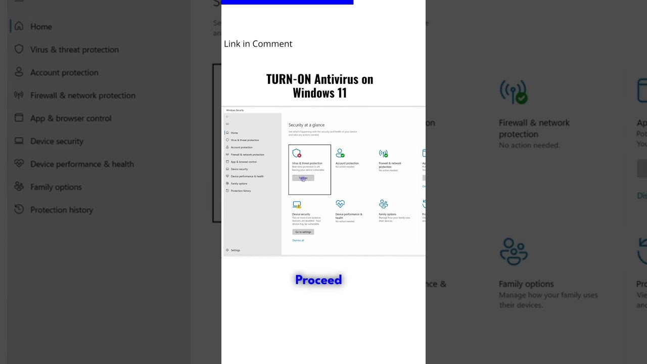 TURN-ON Antivirus on Windows 11